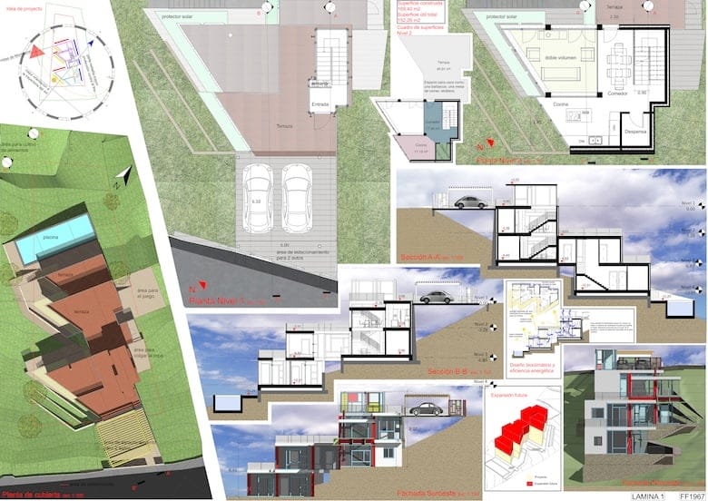 Casas en pendiente: 17 ejemplos de cómo adaptarse a un terreno ...
